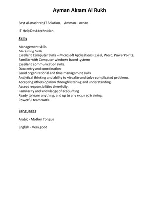 Ayman Al-Rukh | DOCX | Business | Business and Finance
