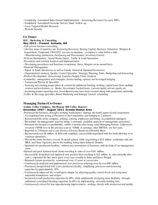 JoeLearyResume | DOCX | Manufacturing Industry | Industries