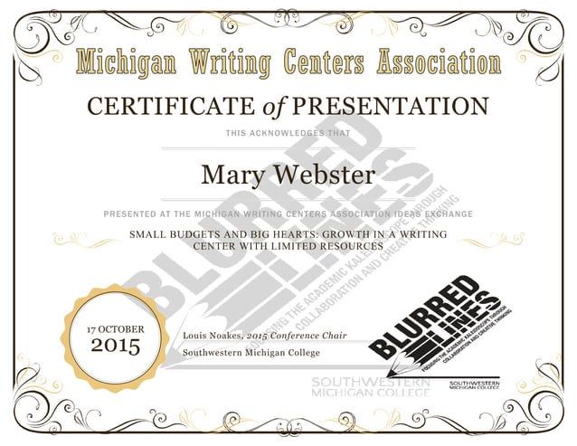MWCA Certficate_MWebster | PPT