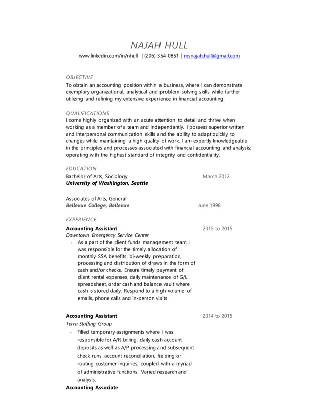 NH Resume1215 | DOCX | Business Accounting & Finance | Business