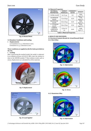 Model Optimization and structural Analysis of a Car Rim | PDF