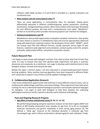 Research Statement Chien-Wei Lin | PDF