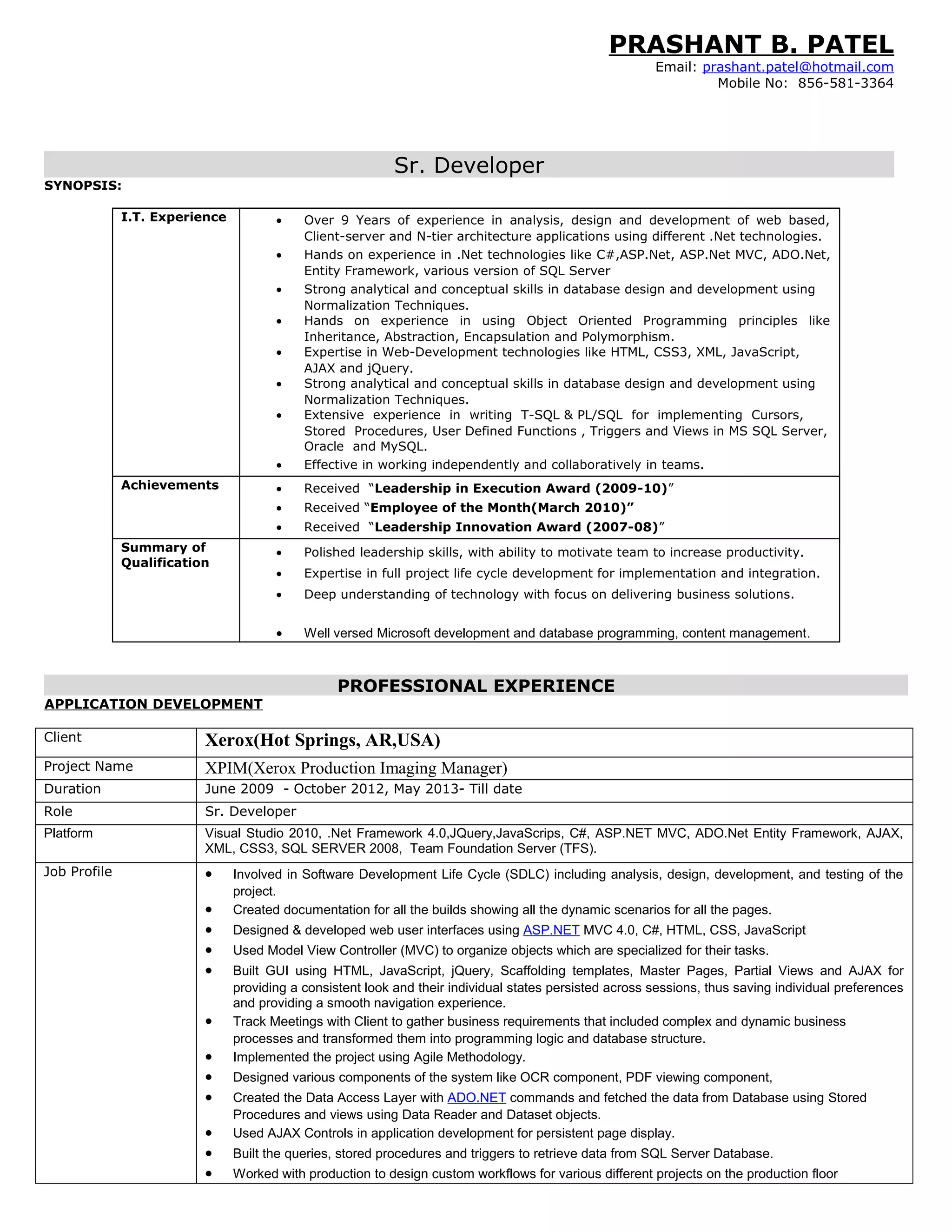 Prashant Patel | DOC