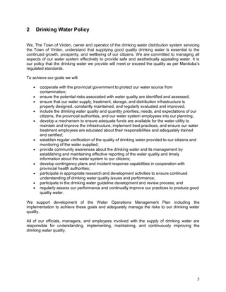 Water Operations Plan | PDF | Water Services | Home Utilities