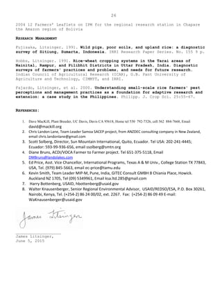 Litsinger James CV 2015 | PDF