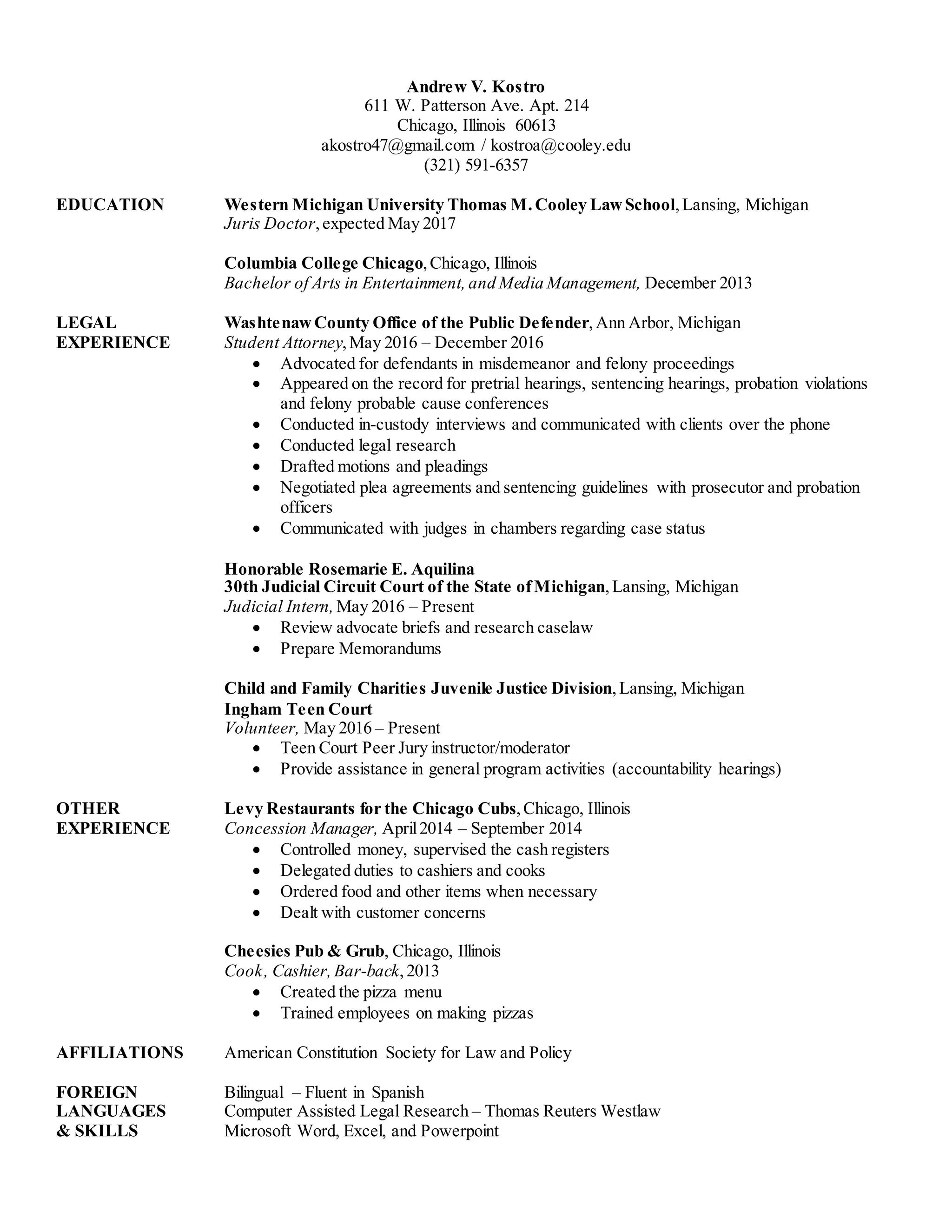 Kostro, Andrew Resume | DOCX