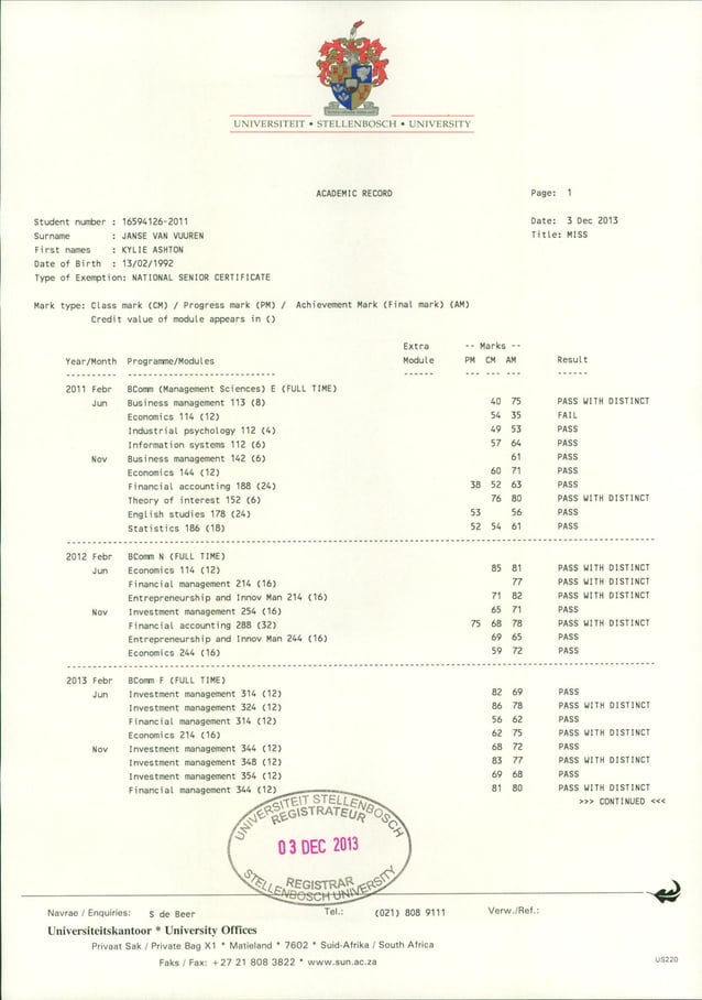 FINAL TRANSCRIPT | PDF