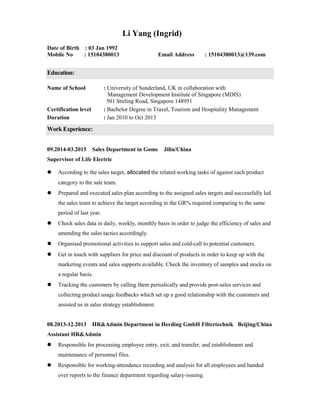 liyang Resume | DOC