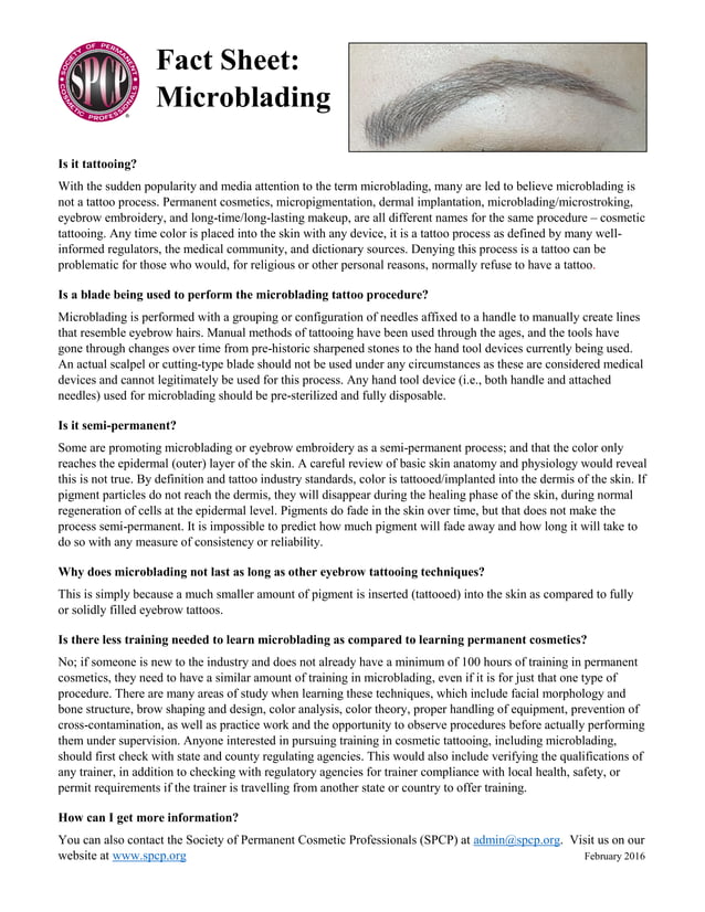 SPCP_Fact_Sheet_Microblading | PDF