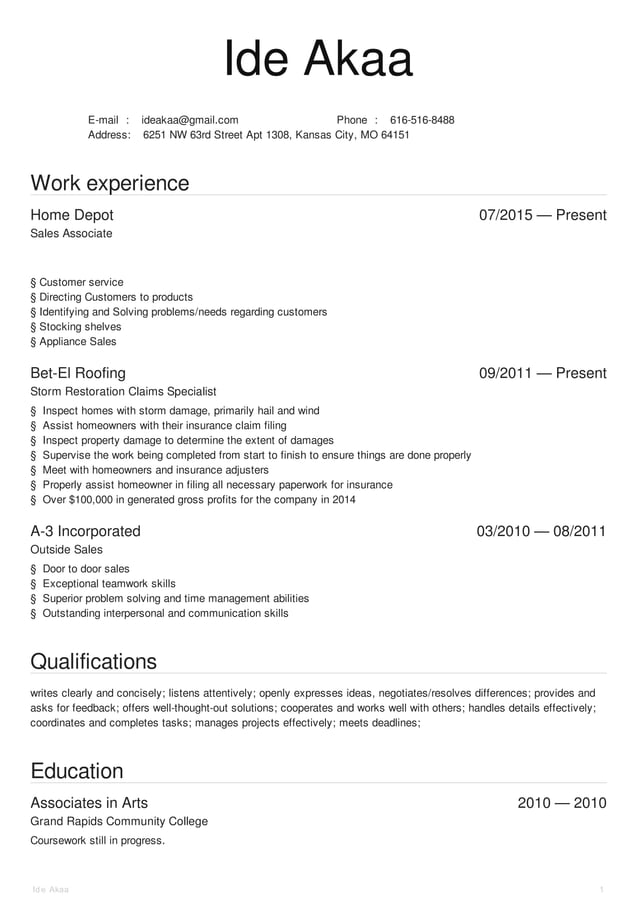 Ide_Akaa-Resume (1) (1) | PDF