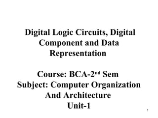 Bca 2nd sem-u-1.9 digital logic circuits, digital component floting and ...
