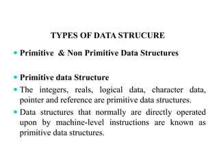 Bca ii dfs u-1 introduction to data structure | PPT