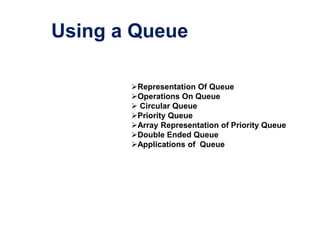 Bca ii dfs u-2 linklist,stack,queue | PPT