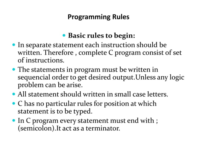 Datatypes And Variables In C Language Ppt