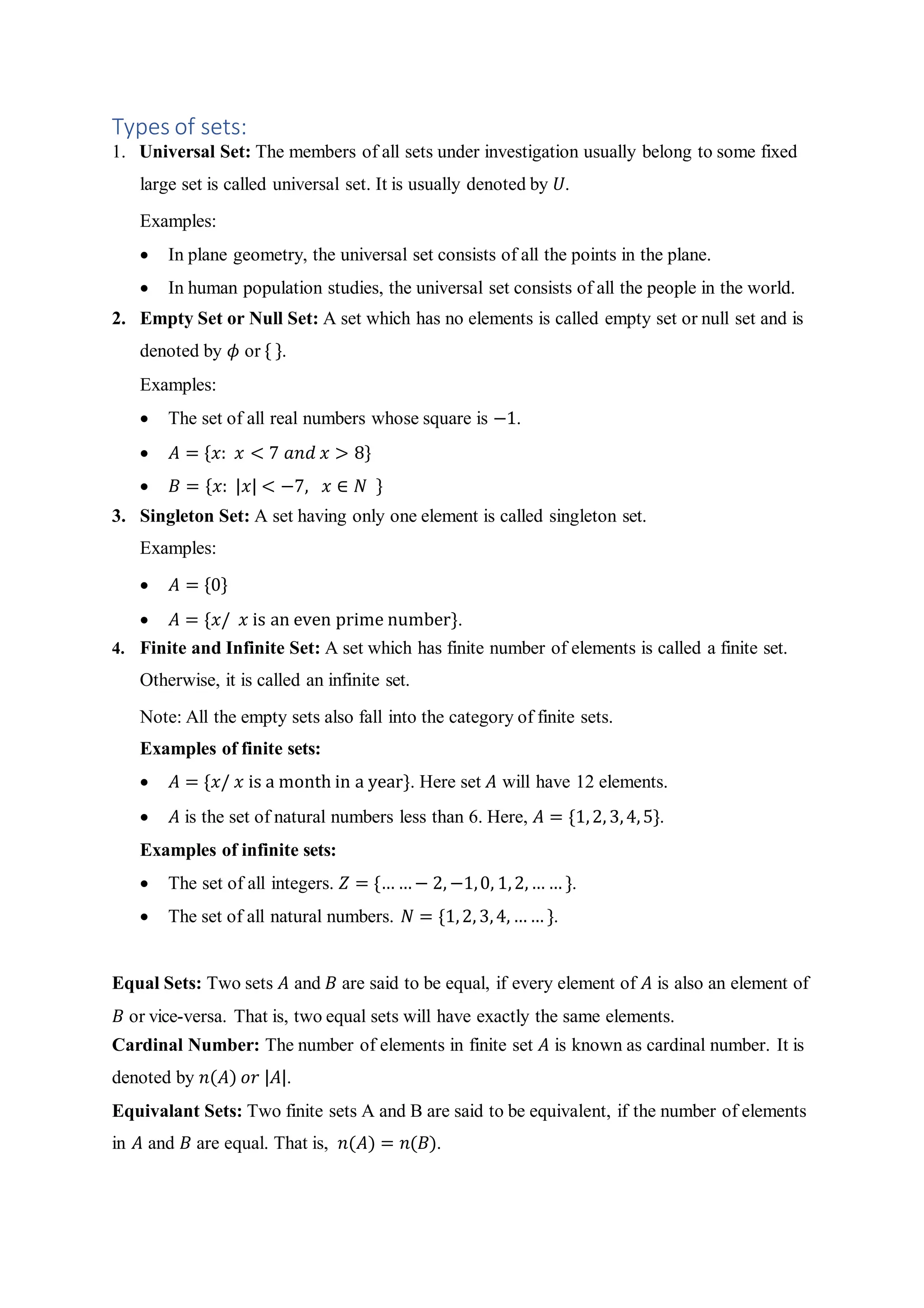 An Introduction to Basic Set Theory to Students | PDF