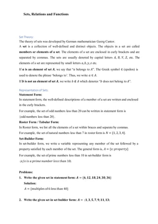 An Introduction to Basic Set Theory to Students | PDF