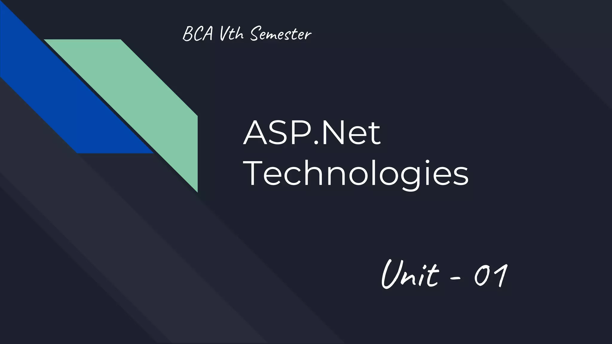 Asp Technologies Part 1 Ppt Free Download