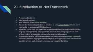 ASP.Net Technologies Part-1 | PPTX