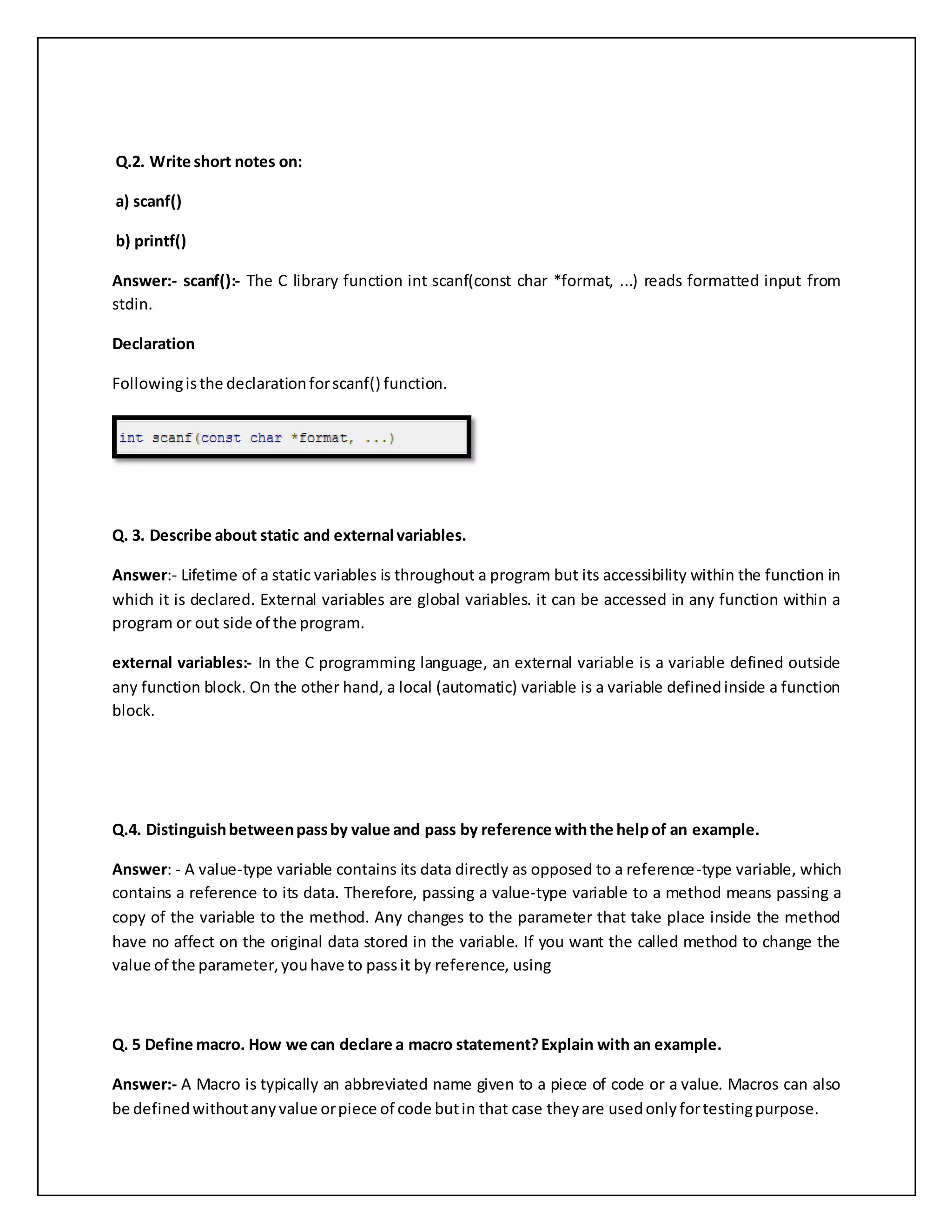 Bca1020 programming in c | PDF