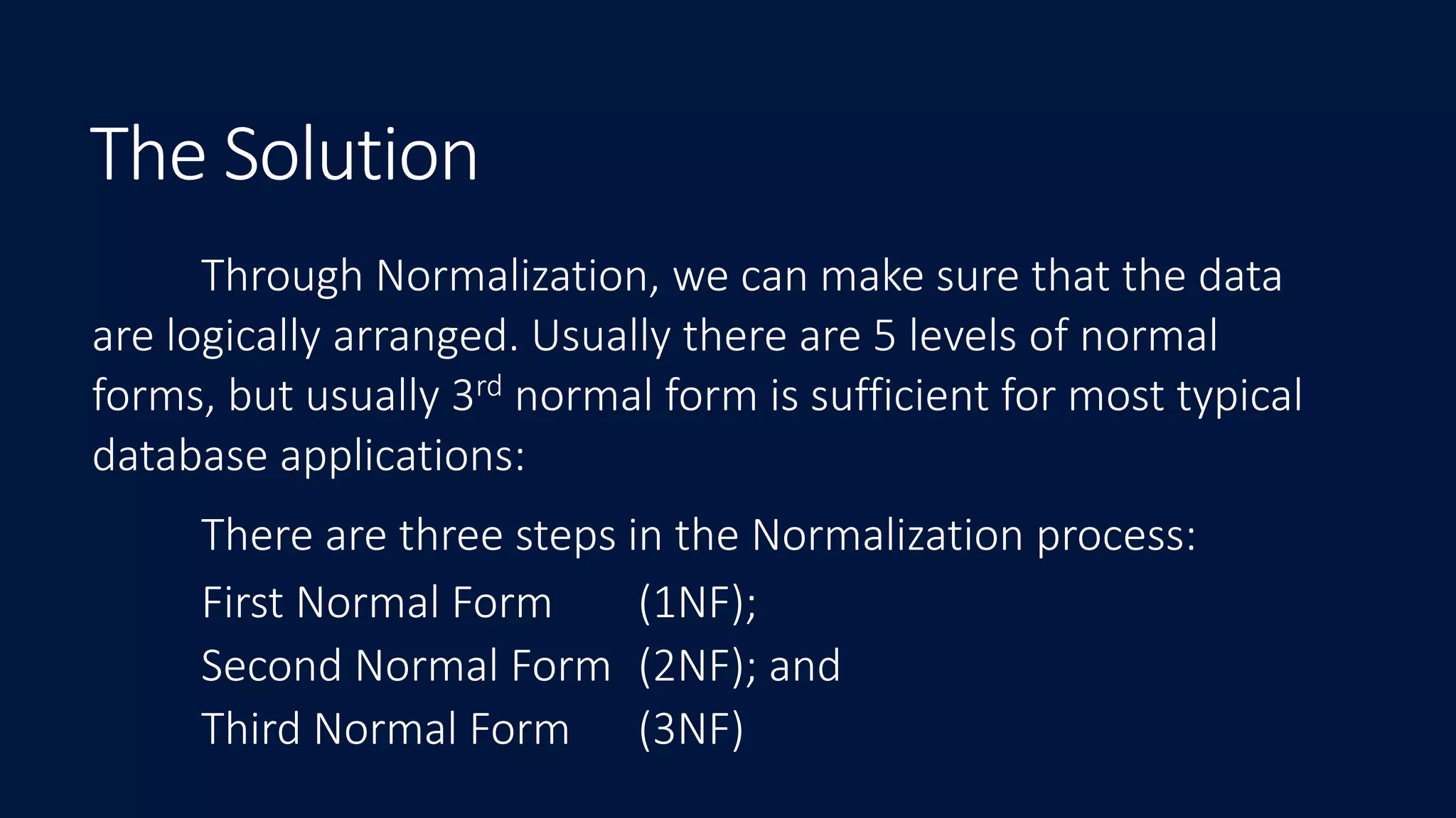 DBMS Lecture 8 - Normalization | PPTX