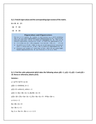 Bca3010 computer oriented numerical methods | PDF
