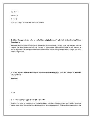 Bca3010 computer oriented numerical methods | PDF