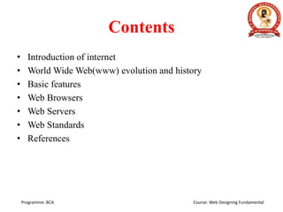 Introduction of internet | PPTX | Web Design and HTML | Internet