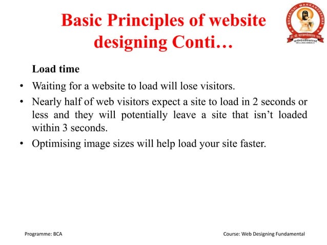 Basic Principles of website designing | PPT