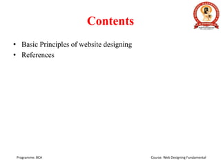 Basic Principles of website designing | PPTX