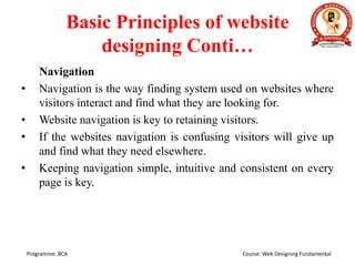 Basic Principles of website designing | PPTX