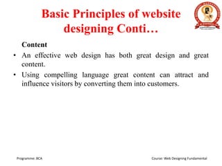Basic Principles of website designing | PPTX