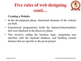 Five rules of web designing | PPTX
