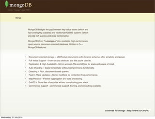 Bar Camp Auckland - Mongo DB Presentation BCA4 | PPT