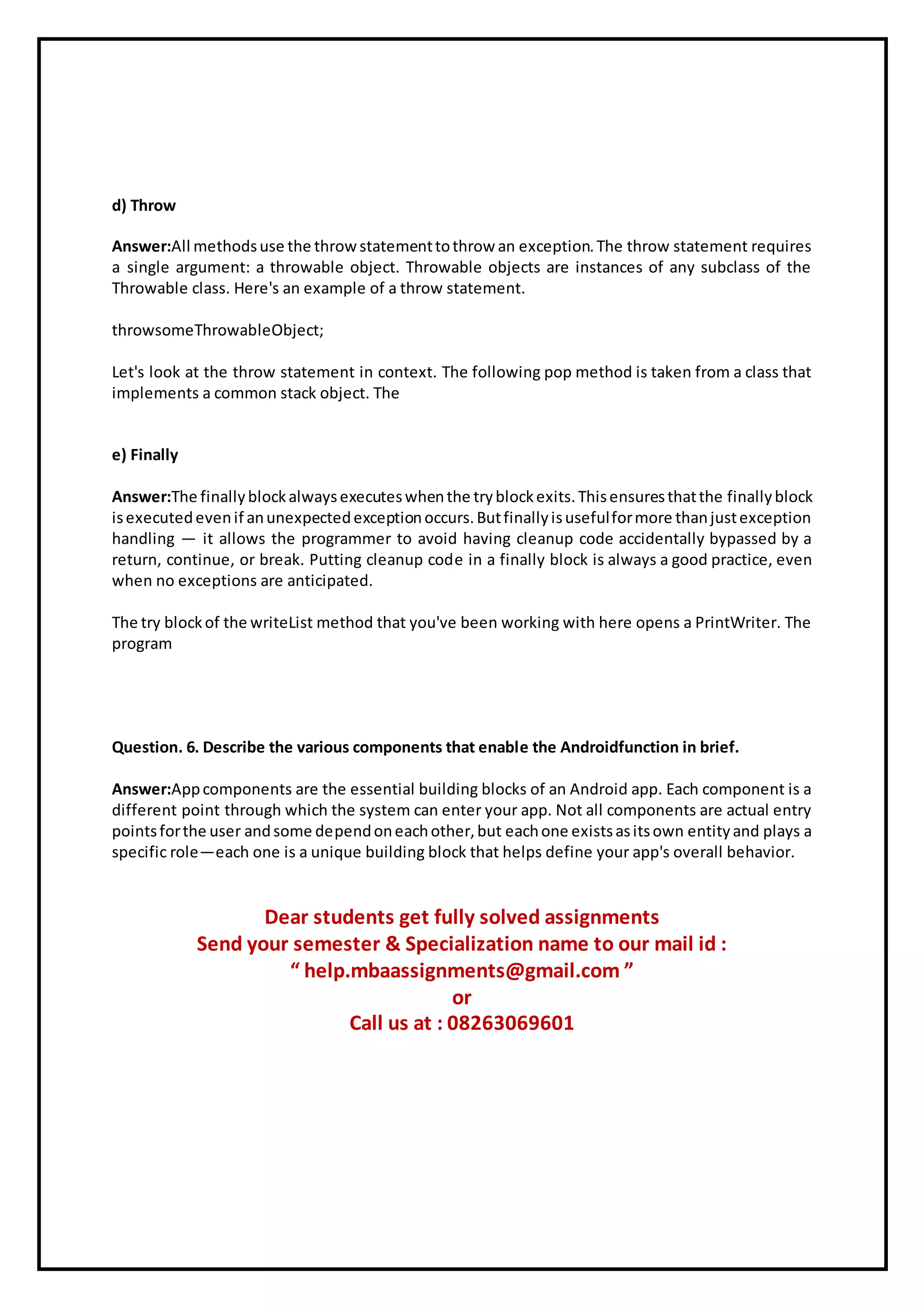 Bca5020 visual programming | PDF