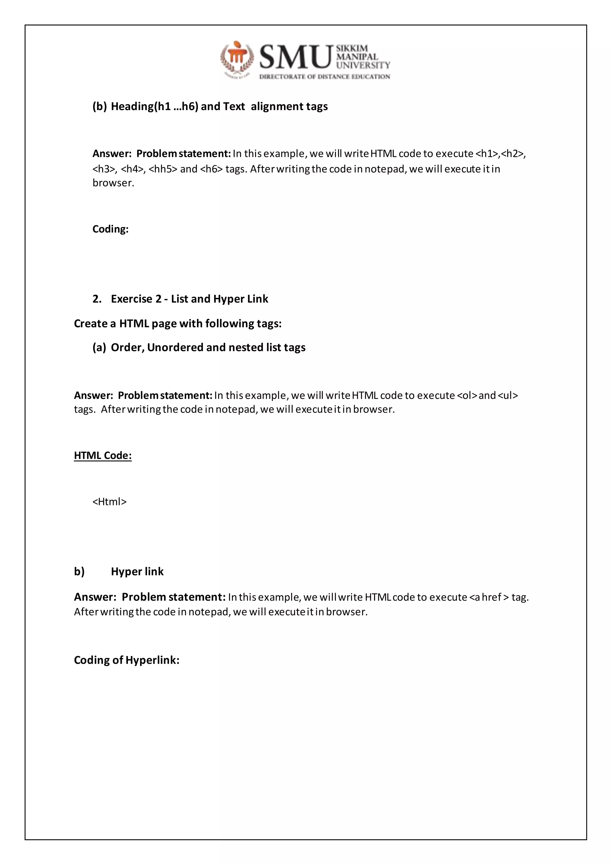 Bca 5060 practical | PDF