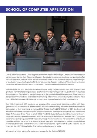 BCA Placement Brochure | Batch of 2016 | PDF