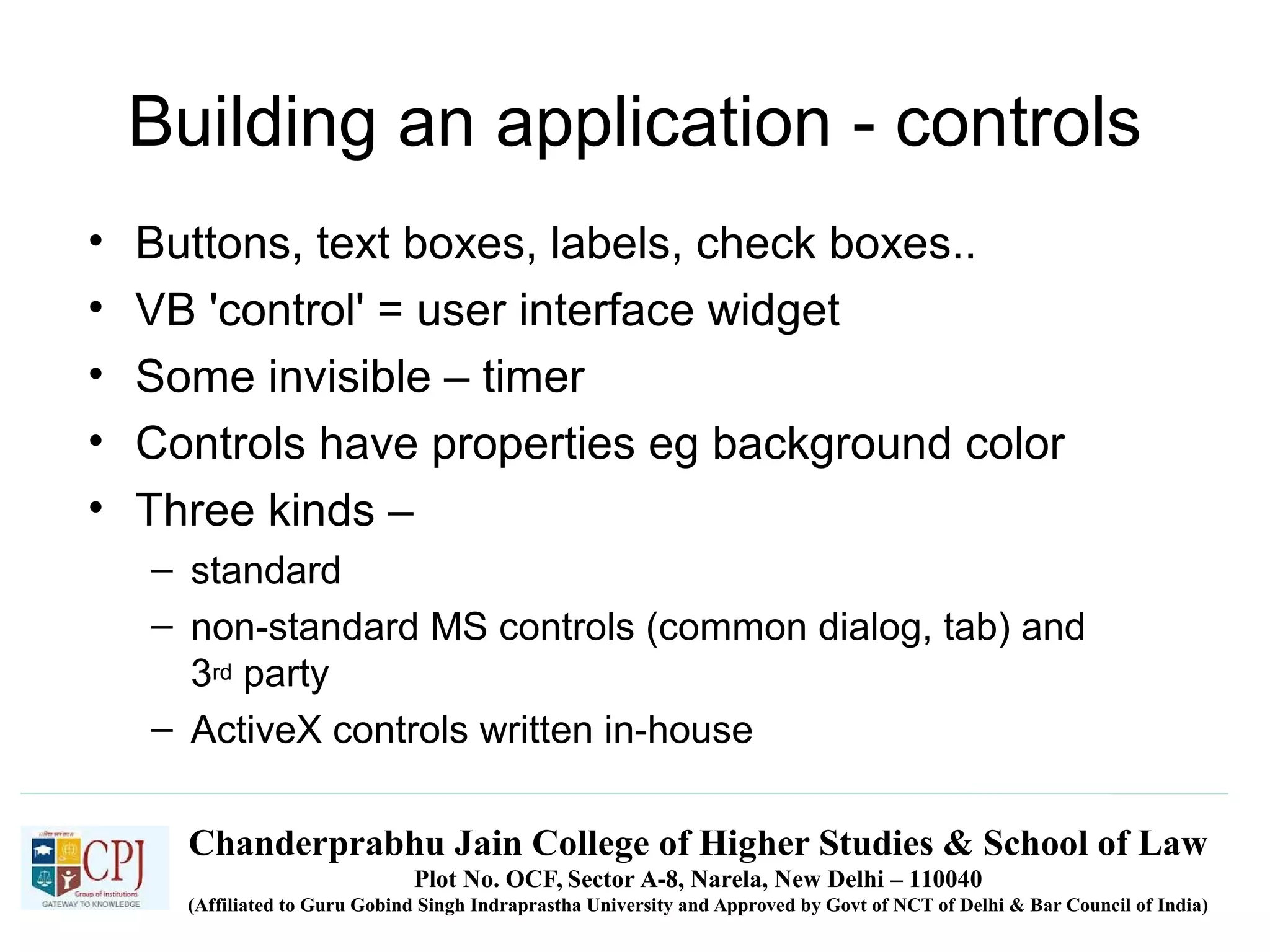 Introduction to VB Programming | PPT
