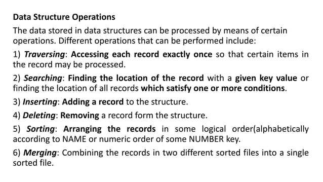 BCA DATA STRUCTURES INTRODUCTION AND OVERVIEW SOWMYA JYOTHI | PDF ...