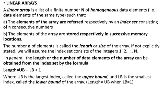 BCA DATA STRUCTURES LINEAR ARRAYS MRS.SOWMYA JYOTHI | PDF | Programming ...
