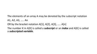 BCA DATA STRUCTURES LINEAR ARRAYS MRS.SOWMYA JYOTHI | PPT
