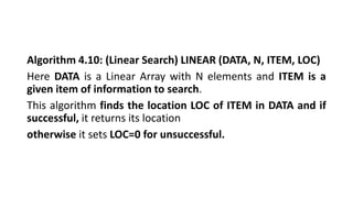 BCA DATA STRUCTURES SEARCHING AND SORTING MRS.SOWMYA JYOTHI | PDF