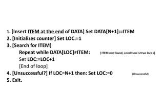 BCA DATA STRUCTURES SEARCHING AND SORTING MRS.SOWMYA JYOTHI | PDF