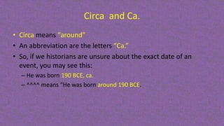 Bc ad ce bce roman history dates | PPT