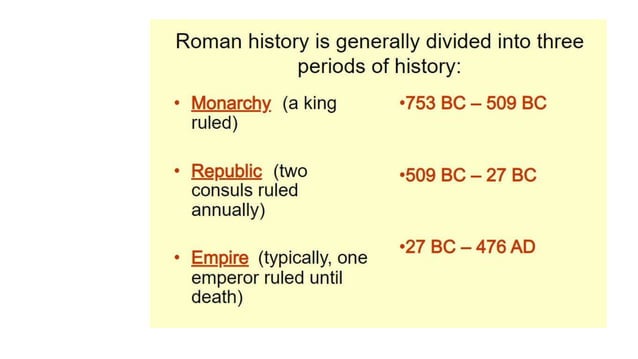 Bc ad ce bce roman history dates | PPT