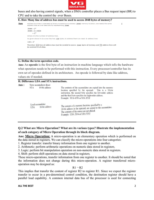 Bca examination 2016 csa | PDF | Computer Peripherals | Computing