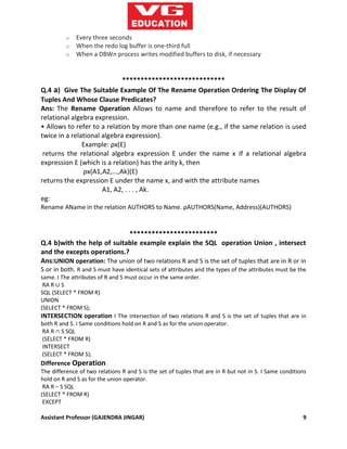 Bca examination 2017 dbms | PDF