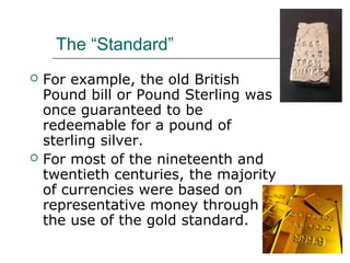 Representative Money Examples