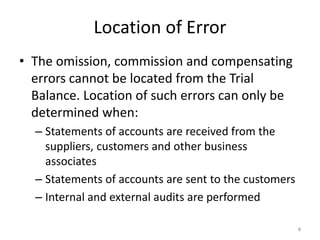 Bca i fma u 1.5 trial balance & rectification of errors | PPT