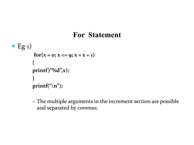 handling input output and control statements | PPT