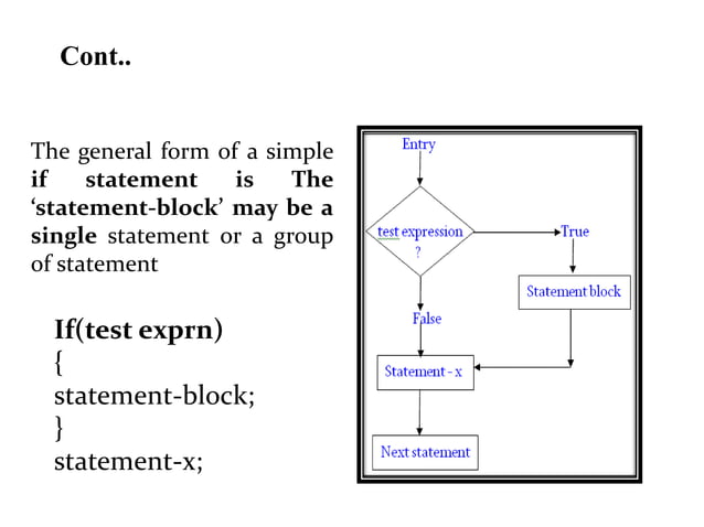 handling input output and control statements | PPT